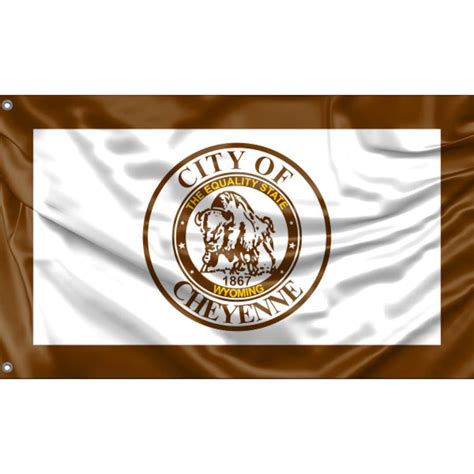 Cheyenne Flag Wyoming Usa Unique Design Print Hiqh Quality Materials 5