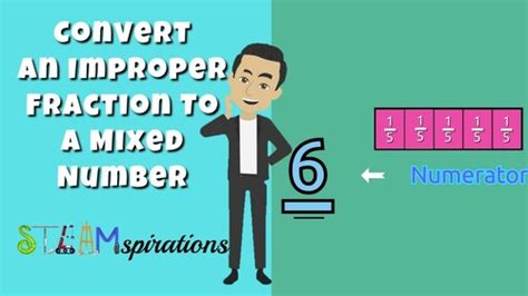How Do You Convert An Improper Fraction To A Mixed Number Division