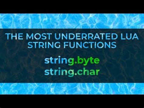 String Byte And String Char The Most Underrated String Functions Creations Feedback
