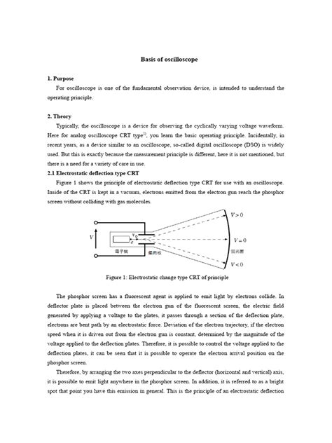I 1 Basis Of The Oscilloscope Pdf Science And Mathematics