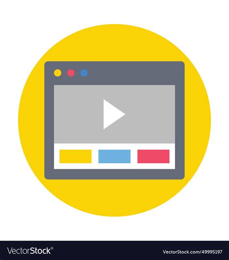 Media Player Flat Icon Royalty Free Vector Image