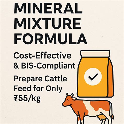 Bis Compliant Mineral Mixture Formula For Cattle Feed Make At Just Rs