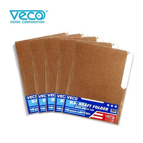 Veco Kraft Folder 14pts With White Tab 50pcs Shopee Philippines
