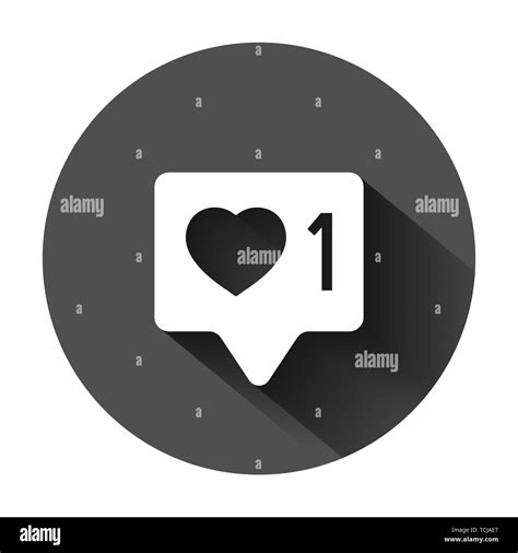 Social Media Notification Sign Icon In Flat Style Like Comment