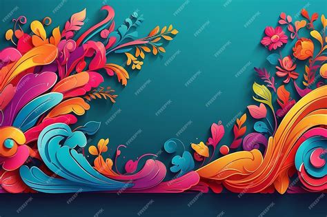 premium photo a colorful border adobe illustrator file is available