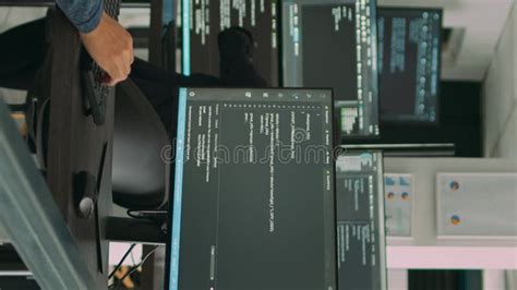 Vertical Video Software Developer Programming Source Code Algorithm On Computer Stock Video