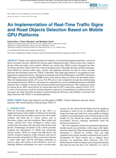 Pdf An Implementation Of Real Time Traffic Signs And Road Objects