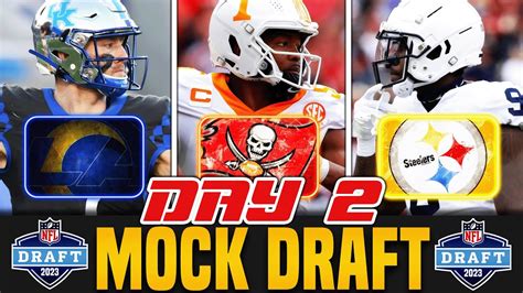 2023 Nfl Mock Draft Day 2 Youtube
