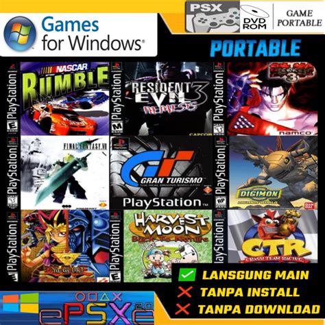 Jual GAME PS1 TO PC GAME PORTABLE EMULATOR PS1 PC LAPTOP Shopee Indonesia