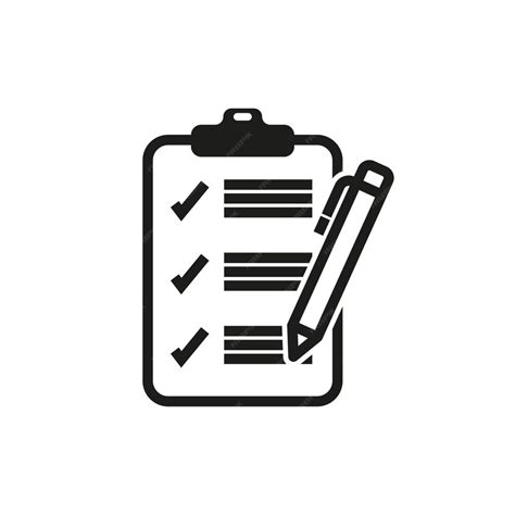 Premium Vector Check Sheet And Pen Icon Vector Illustration