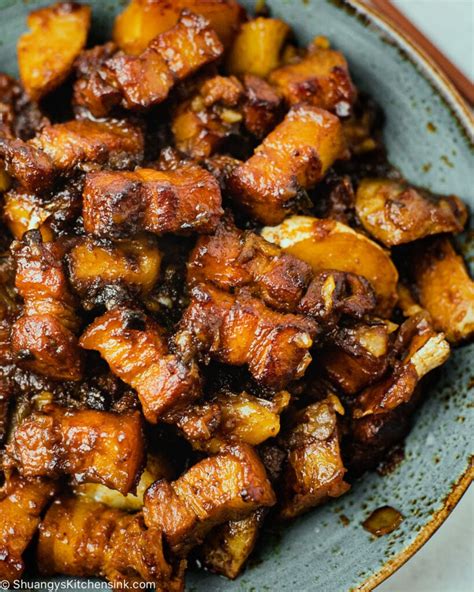 Chinese Braised Pork Belly Hong Shao Rou Shuangys Kitchen Sink