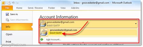How To Add Gmail To Outlook Using Imap Groovypost
