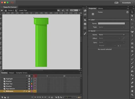 Part 1 Building A Html5 Flappy Bird Game Clone With Adobe Animate Cc