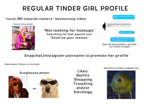 Regular Tinder Girl Profile Starterpack Starterpacks