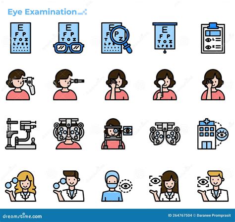 Eye Examination And Ophthalmic Icon Vector Illustration CartoonDealer