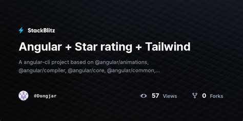 Angular Star Rating Tailwind StackBlitz
