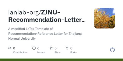 GitHub Lanlab Org ZJNU Recommendation Letter Template A Modified