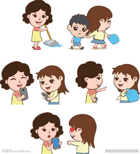 家庭主妇全职妈妈漫画集设计图 动漫人物 动漫动画 设计图库 昵图网