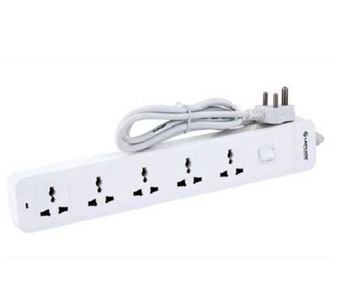 White 5 Pin Electric Insulation Resistance Pvc Extension Socket At Best