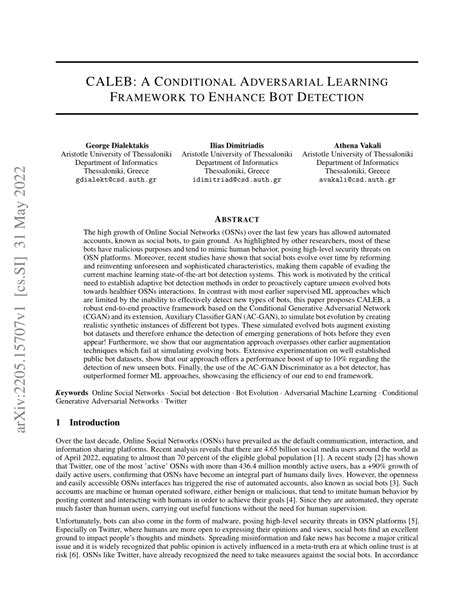Pdf Caleb A Conditional Adversarial Learning Framework To Enhance