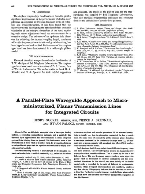 2 5 A Parallel Plate Waveguide Approach To Microminiaturized Planar