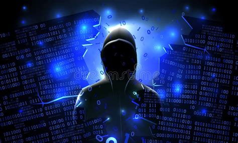 Hacker Using Internet Hacked Abstract Computer Database Network