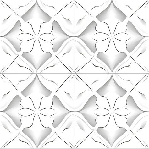Premium AI Image A White Tile With A Pattern Of Flowers On It