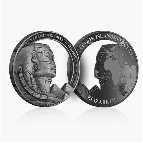 Collectable Landmarks Of The World Antique Silver Coin Pyramids Of Giza Egypt BigaMart
