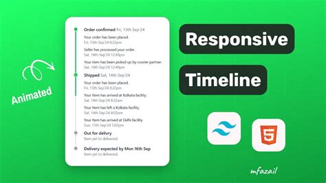Responsive Timeline Using Html Tailwind Css Alpine Js Mfazail