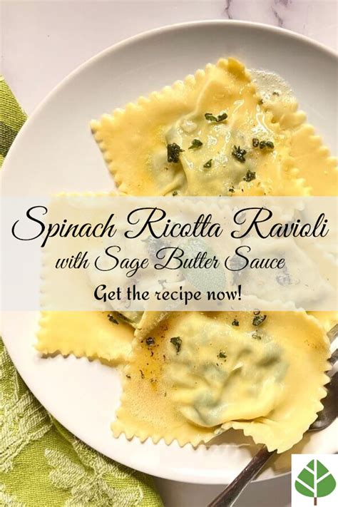 Homemade Spinach Ricotta Ravioli With Sage Butter Sauce Maplewood