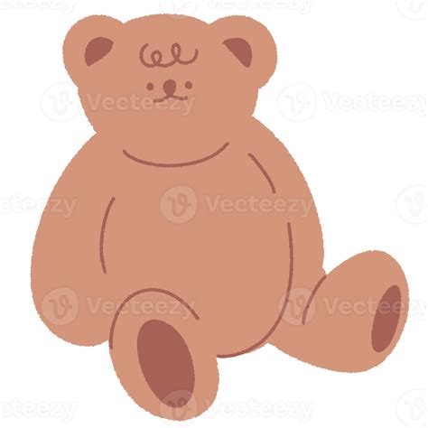 Cute Illustration Of A Hand Drawn Brown Bear Cartoon Character 26957779 Png