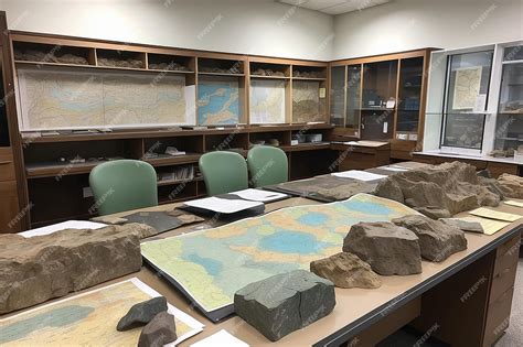 Premium Photo Depict A Section Of The Lab Focused On Geology With