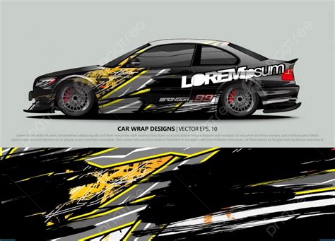 차량 비닐 스티커 및 자동차 일러스트 데칼 상징 모형을 위한 경주용 랩 디자인 벡터 템플릿 Psd 다운로드 디자인 자료 다운로드