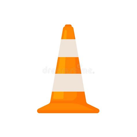 Traffic Cones Barrier Cones Divide The Protective Zone Stock Vector
