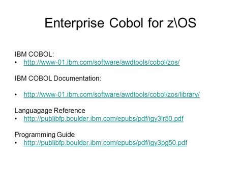 cobol documentation