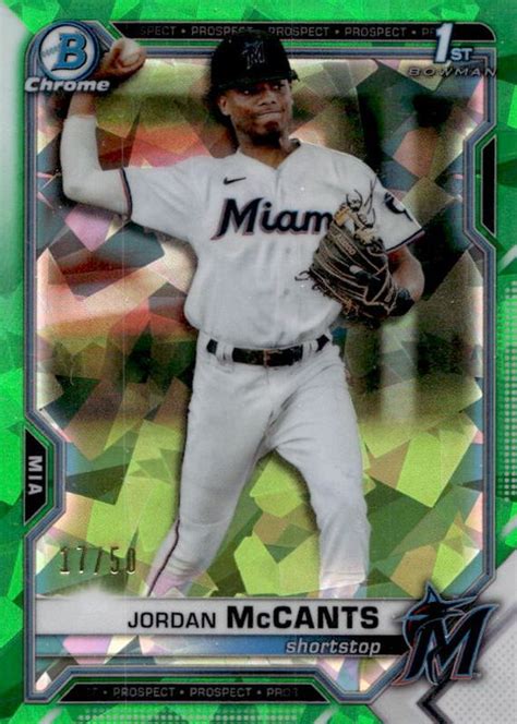 Jordan McCants 2021 Bowman Draft Sapphire Edition BDC 26 Chrome