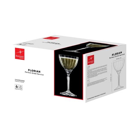 Buy Bormioli Rocco Florian 240ml Champagne Glasses Set 6 Online