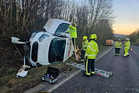 A38 Driver Arrested After Vehicle Flips In Devon Crash Devon Live