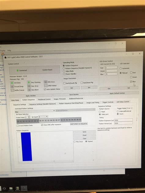 Dlplcr4500evm Artifact In Pattern Sequence Mode Hdmi Video Port Vsync Trigger Mode Dlp