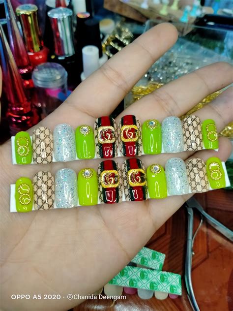 เล็บเจลแท้100 แถมฟรีกาวตะไบ กุชชี่เขียวมะนาว เล็บเจลแท้ ราคาปลีก ส่ง Thaipick