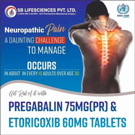 Pregabalin And Etoricoxib Tablets 3 10 Capsules At ₹ 220 Strip Of 10