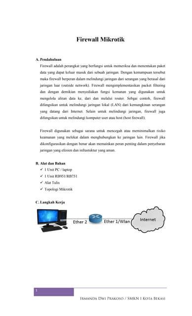 Mikrotik Firewall Chain Input Pdf