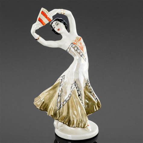 Статуэтка Балерина Стуколкина Н М Испанский танец фарфор роспись люстр золочение