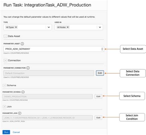 Using Parameters In Oracle Cloud Infrastructure Oci Data Integration