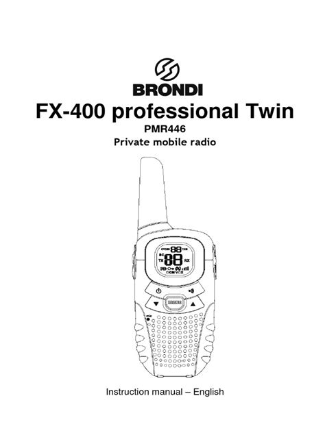 Brondi Fx400 Transciever Pdf Rechargeable Battery Ac Power Plugs