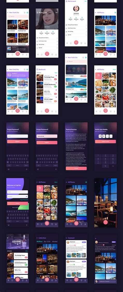 Cabar Ios Ui Kit Restaurants Cafe Uikit Interactive Design Mobile Ui Design