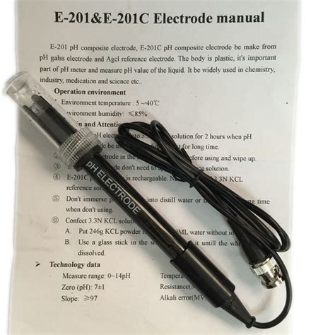 Pen Ph Elektrode Sensor Bnc Connector Probe Zwemba Grandado