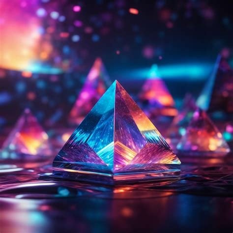 Premium Photo Holo Abstract 3d Shapes