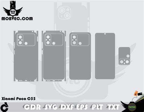 Xiaomi Poco C Skin Cut Template Vector Vectorgi Digital Market