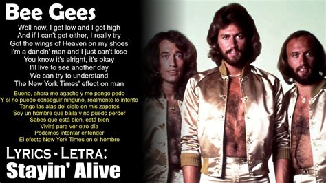 Bee Gees Stayin Alive Lyrics